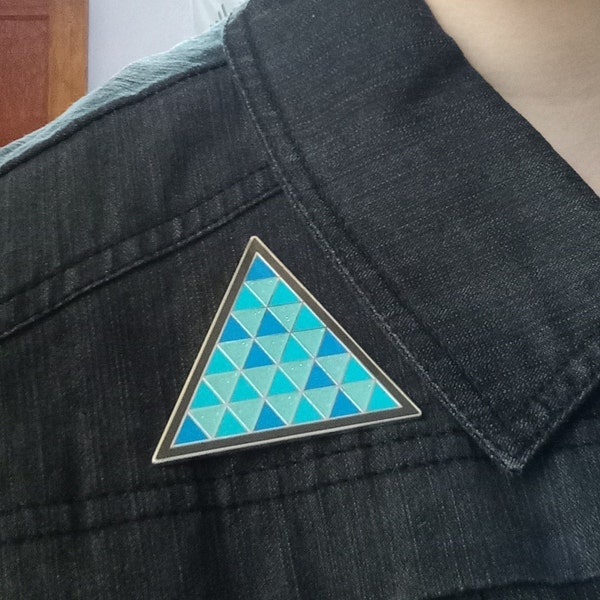 Detroit Become Human - Big Hard Enamel Pin + Glitter - Etsy
