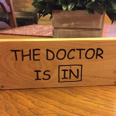 The Doctor is In, Wooden Block, Charlie Brown, Peanuts, Wooden Sign ...