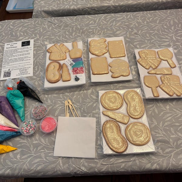 Pajama Party Cookie Decorating Kit, DIY Sleepover Sugar Cookie Kit ...