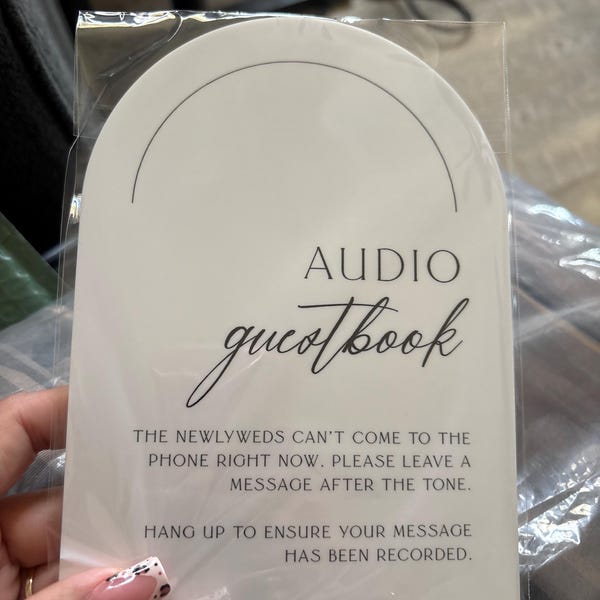 Audio Guestbook Sign | Leave a Message After the Tone Telephone ...