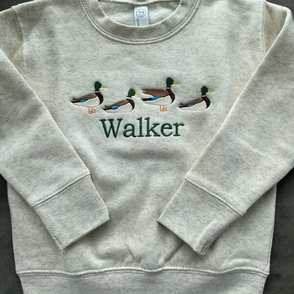 Mallard Duck Monogram Frame Embroidered Baby Bubble - Etsy