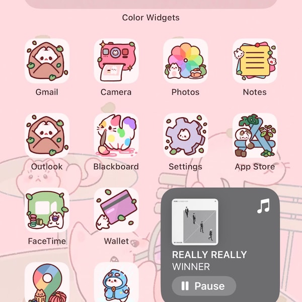 Cute Cat Café Icon Pack | App Icon Set With Wallpaper | Aesthetic Phone ...