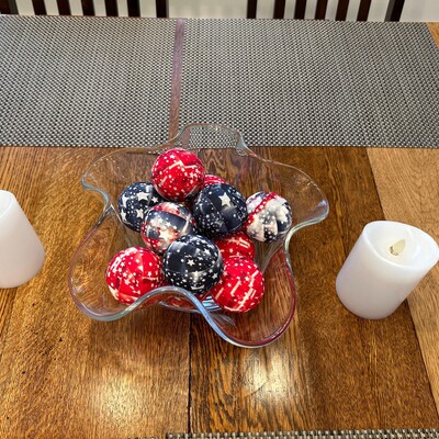 Berry Rag Balls Tiered Tray Decor, Cherry Dough Bowl Filler, Farmhouse ...