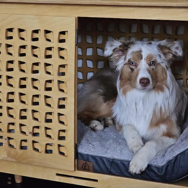 Modern Dog Crate, Collesium Pet Furniture, Modern Dog Kennel, Large Dog ...
