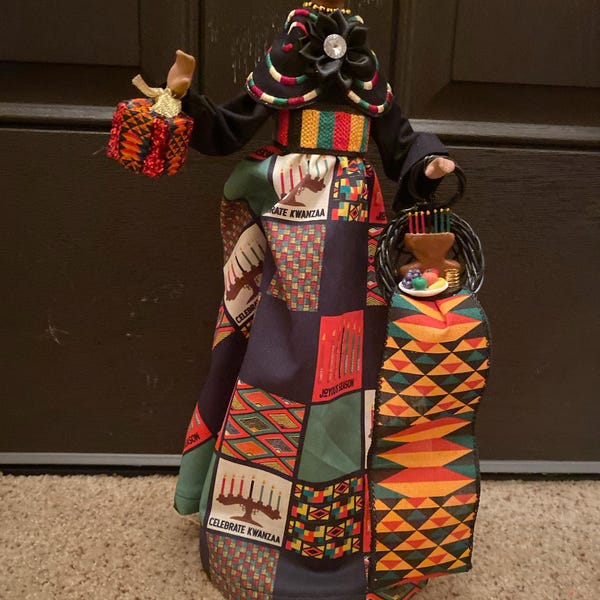 White & Black Angel Tree Topper, African American Angel Treetopper ...