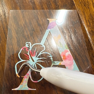 Hawaiian Monogram Alphabet Digital Download SVG JPEG PNG Hibiscus ...
