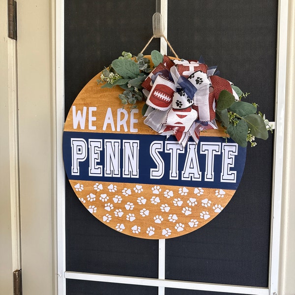Penn State Door Sign | Fall Sign | Football Door Hanger | Door Sign ...