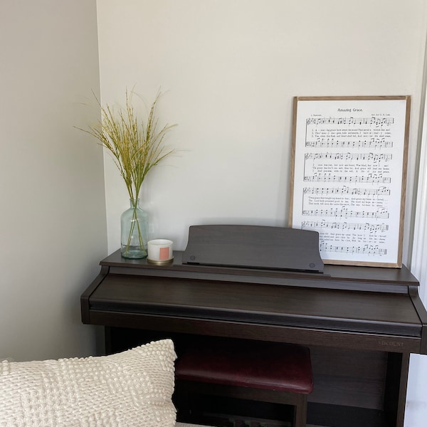Amazing Grace Sign | Song Lyric Gift | Amazing Grace Sheet Music Sign ...