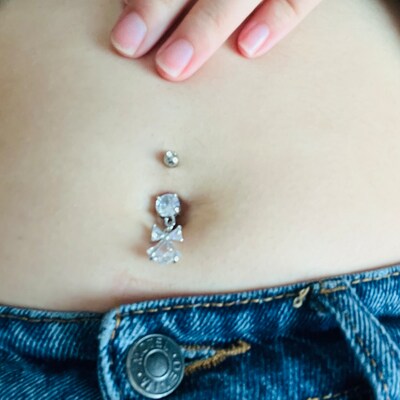 Implant Grade Titanium Hinged Gold Belly Button Clicker Ring, Dainty ...