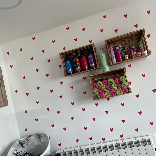 Hearts Wall Art Stickers, Heart Decals, Love Hearts Wall Stickers ...