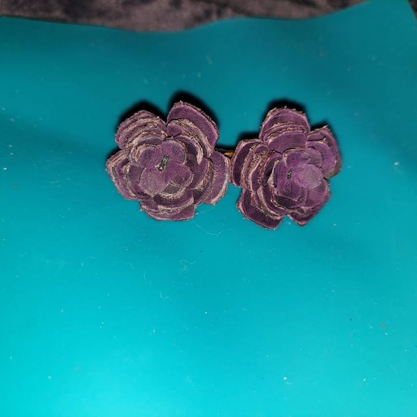 Leather Flower Pattern, Leather Rose, Leather Brooch, Leather DIY ...