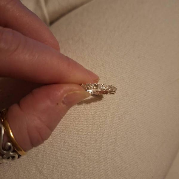 Opal Eternity Ring 14K Solid Gold Ring Sterling Silver Ring October ...