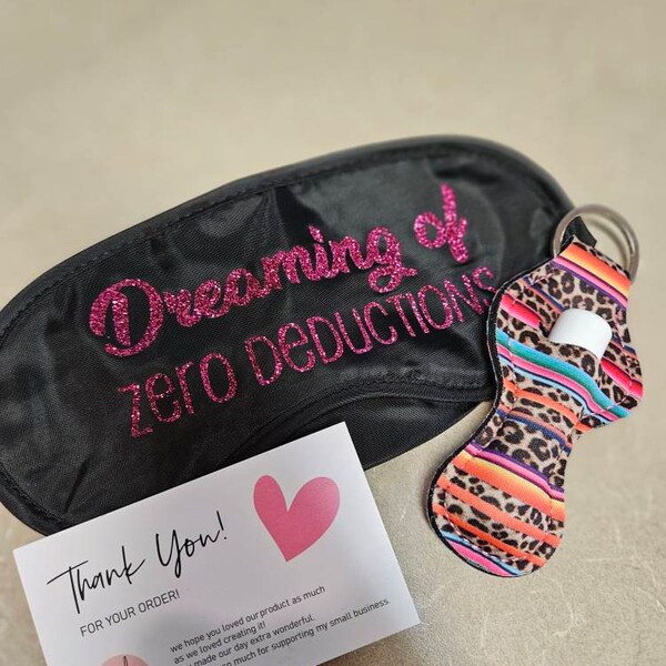 Dreaming of Zero Deductions Cheer Sleep Eye Mask, Gymnastics Sleep Eye ...