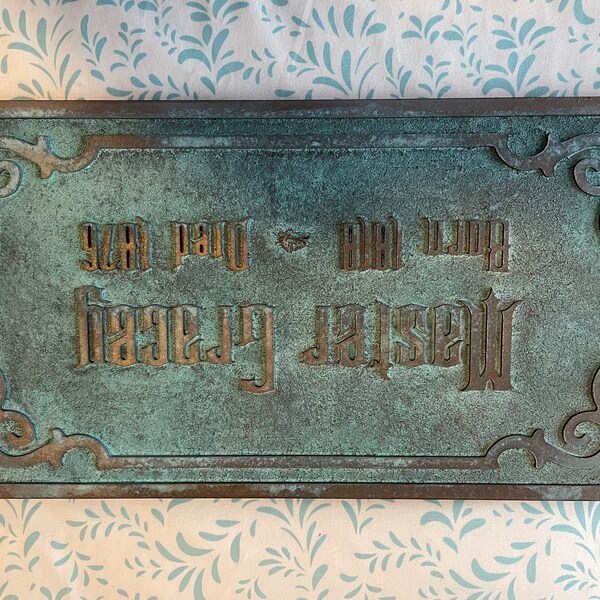 Disney the Haunted Mansion 'welcome Foolish Mortals' Carved Sign Bronze ...