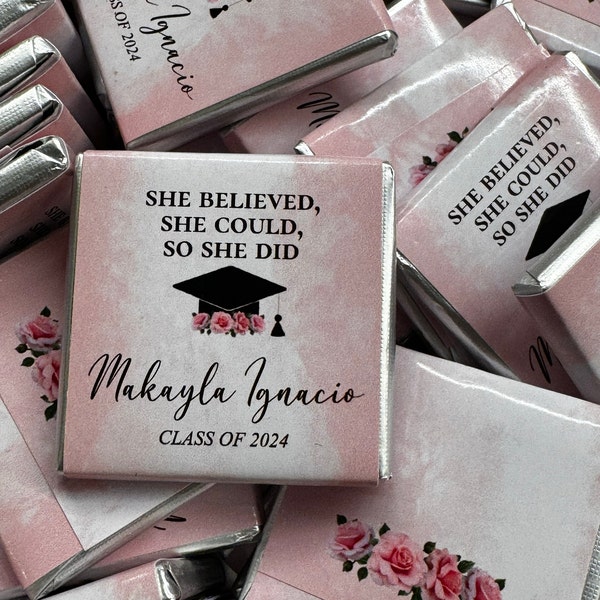 Personalized Graduation Chocolate Favors: Class of 2025 Party Gift - Etsy