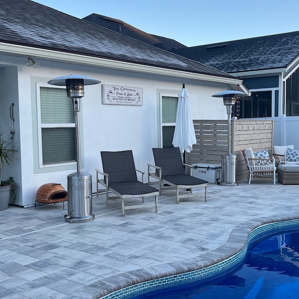 Pool Signs for Outdoor Personalized Canvas, Pool Bar Sign Canvas, Pool ...