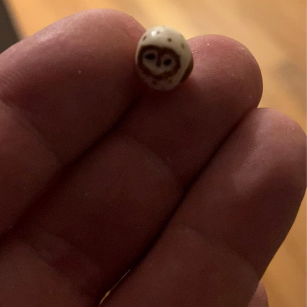Micro-mini Owl-ooak-polymer Clay Tiny Owl-snow Owl-made to Order - Etsy