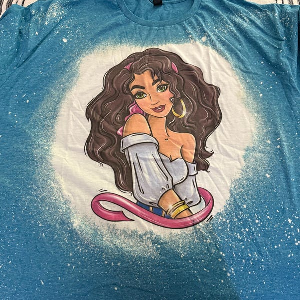 All Princess Tshirt, Bleached Disney Shirt, Birthday Kids Shirt, Girls ...