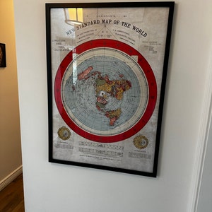 Flat Earth Gleason Map RESTORED EDITION Old Map, Large Map, Antique ...