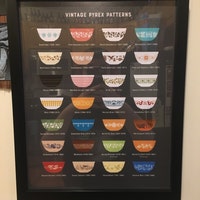 Vintage Pyrex Patterns Chart - Etsy