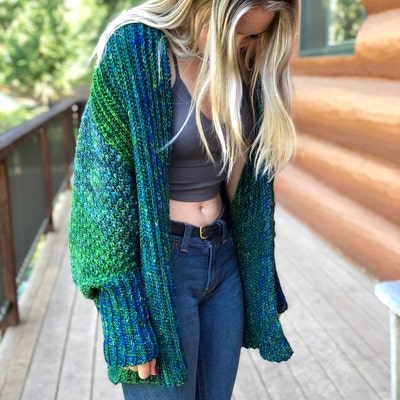 Crochet Pattern / Easy Cardigan From Rectangle / Beginner - Etsy