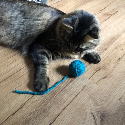 Yarn Ball Toy for Cats, Cat Yarn Toy, Mini Yarn Ball, Cat Yarn Ball ...