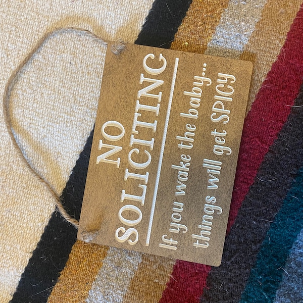 Custom Personalized Engraved and Hand Painted No Soliciting Signs - No ...