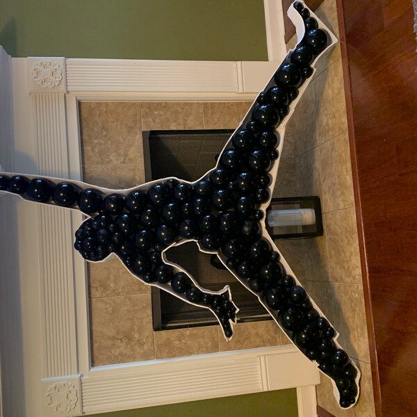 Jump Man From Balloons, Mosaic Template, Sports Mosaic From Balloons ...