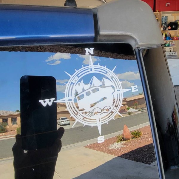 Element Vinyl Decal, Compass Decal, Mountain Decal, Car Decal, Outdoor ...