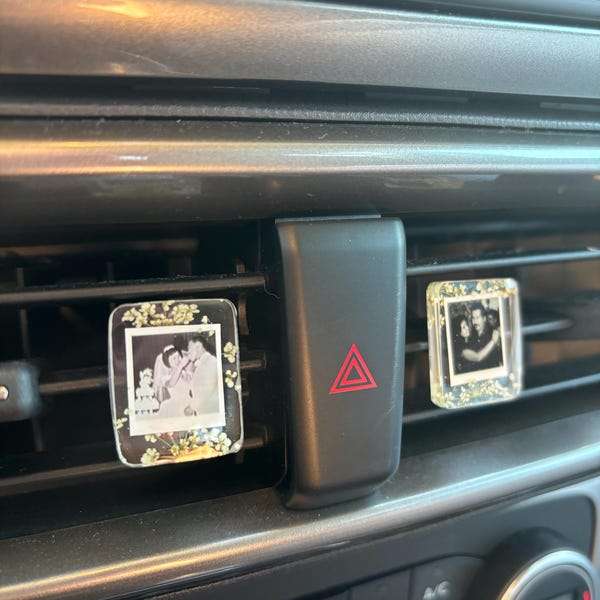 Mini Personalized Resin Photo Car Vent Clip, Anniversary/couples Gift ...