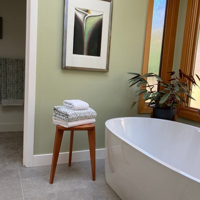 Acacia Stool Three-legged Bathroom Stool Chair Shower Stool Shower ...