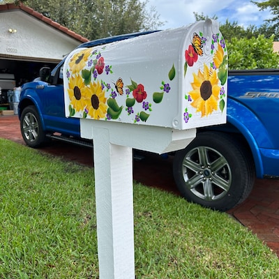 Beautiful Hand Painted Mailboxes Faux Weathered, Patina Custom Mailbox ...