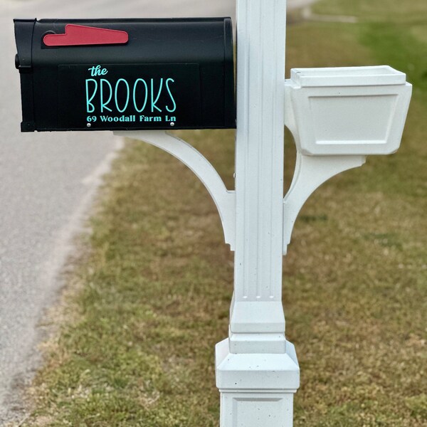 Custom Mailbox Decal, Mailbox Name and Address Decal, Mailbox Decals ...
