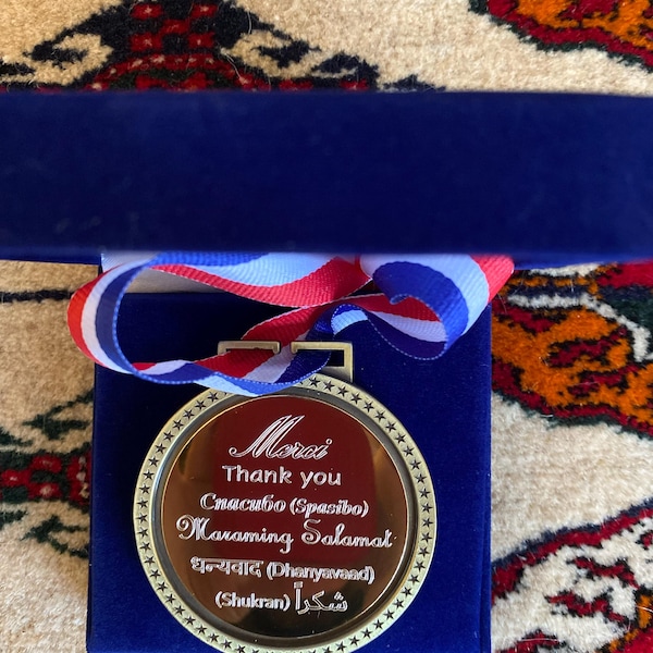 Engraved LOGO Medal Custom Order Gold Silver or Bronze Double Sided ...