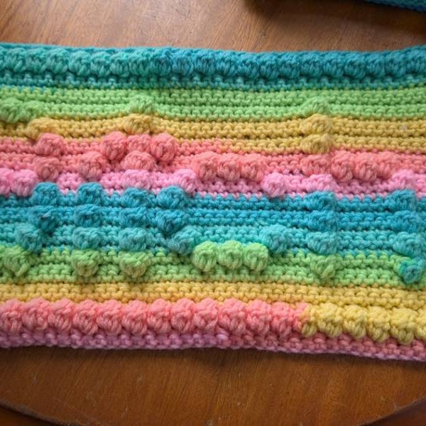 Crochet Pattern//swear Blanket// Bobble Stitch//graph and WRITTEN - Etsy