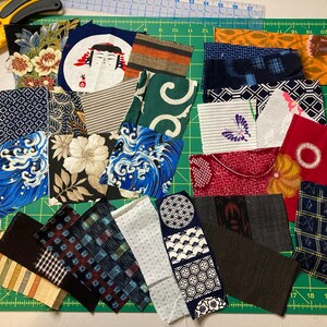 Vintage Fabrics Japanese Loop/knot Bag Kit/ Boro, Sashiko, Reversible ...