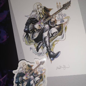 Castlevania Alucard Wing Cape Sticker, Mini Poster Print, or Magnet ...
