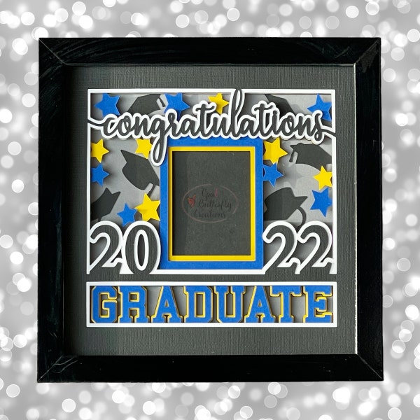 CUSTOMIZABLE 3D GRADUATION Shadow Box Svg - for Cricut - for Silhouette ...