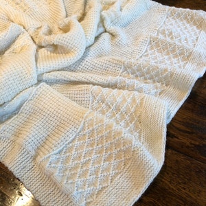 EASY Blanket Knitting Pattern Jasper Small/baby Blanket Large Sofa ...