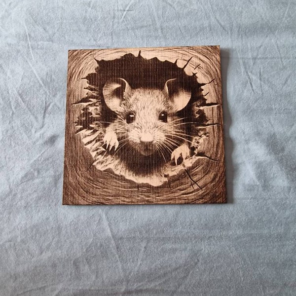 3D Mouse Laser Engrave File: Wildlife PNG, Lightburn Ready (digital ...