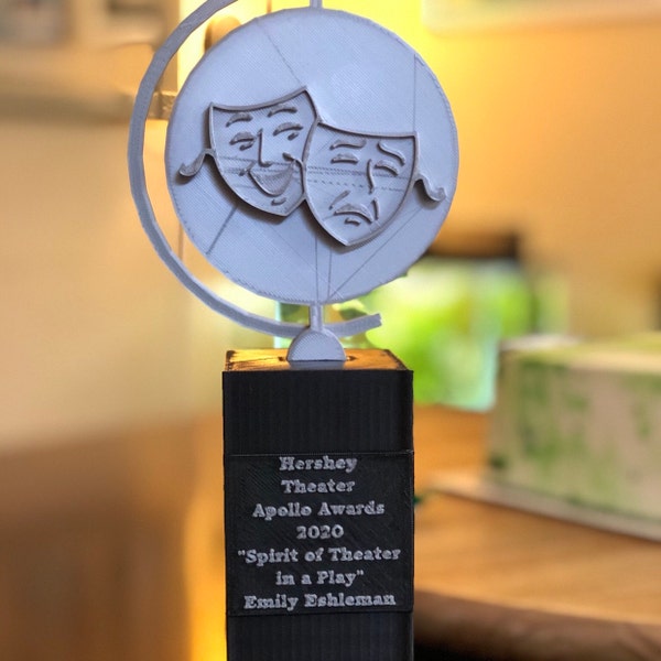 3D Printed Theater Award: Comedy & Tragedy Masks - Etsy