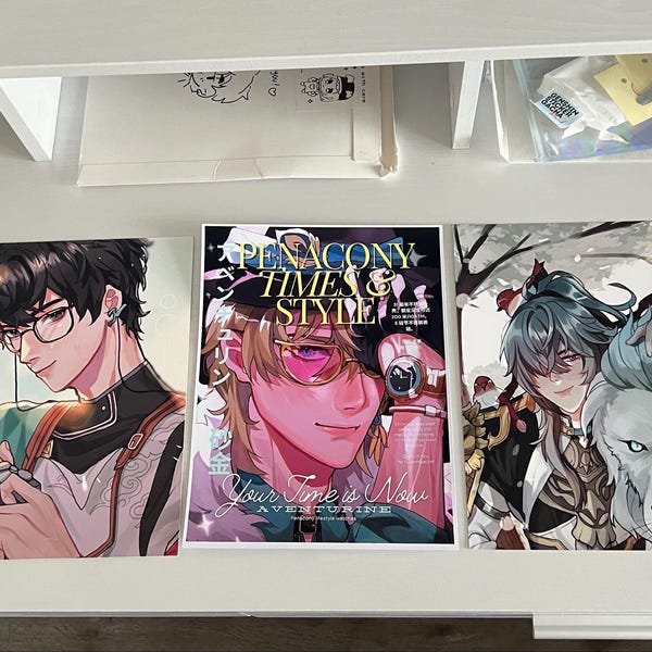 Original Gyuppiimart Konbini Pixel Art Prints 5x7 Melon Soda Omurice ...