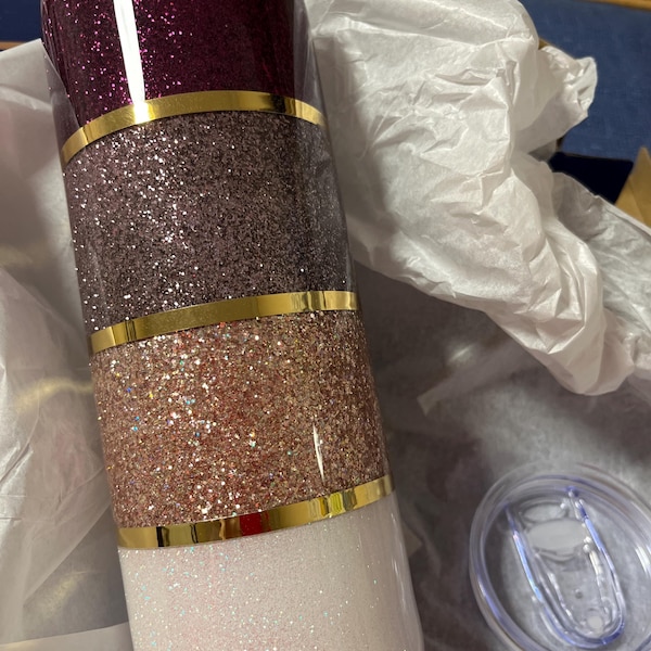 Split Glitter Tumbler | Blue Glitter Tumbler | Gunmetal Glitter Tumbler ...