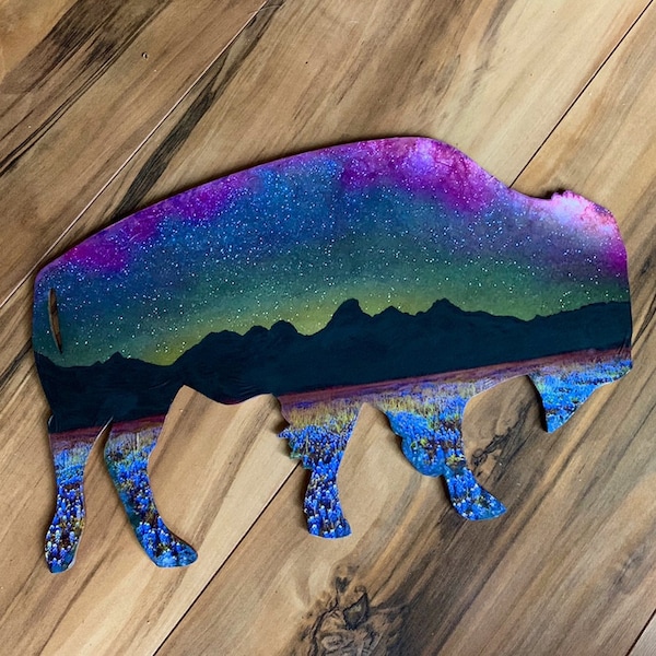 Buffalo Bison Shape - Laser Cut Unfinished Wood Cutout Craft Shapes - Etsy