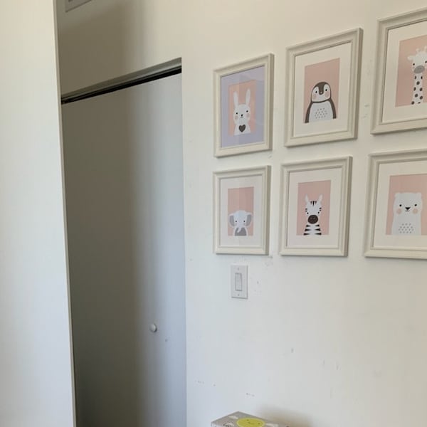 Pink Printable Nursery Wall Art Set of 6 Poster Baby Girl Print Kids ...