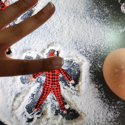 Christmas Baking Flour Angels Digital Backdrop Photography, Snow Angel ...