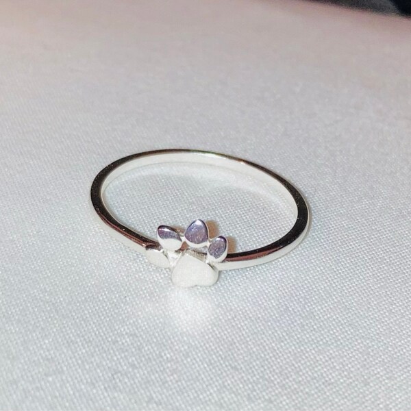 Paw Print Ring, Animal Lover Ring, Dogs Paw Print, Puppy Love Ring in ...