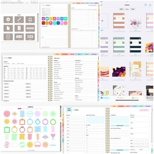 Purple Pink Gradient Digital Notepaper Templates Notetaking - Etsy