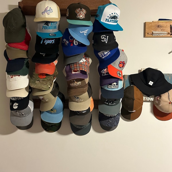 40 Cap Solid Oak Rack - Made to Order - Free Shipping USA - Etsy