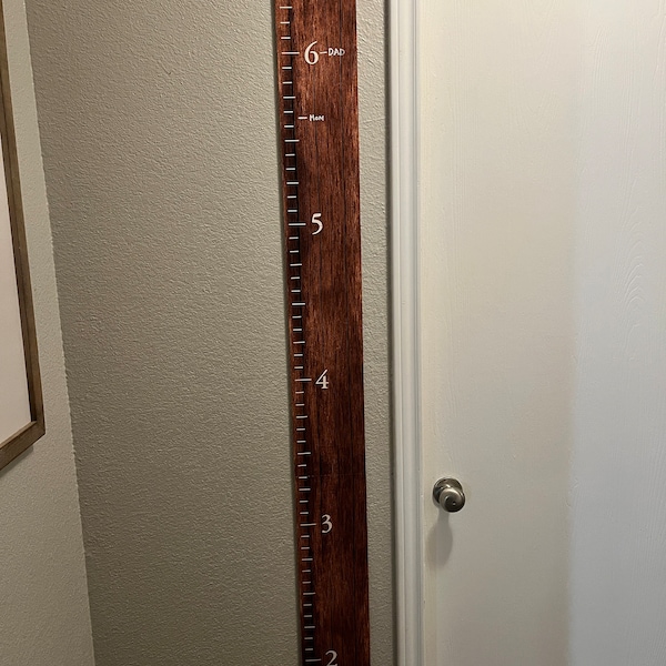 Farmhouse Style Segmented Wooden Kids Growth Chart Ruler for Boys and ...